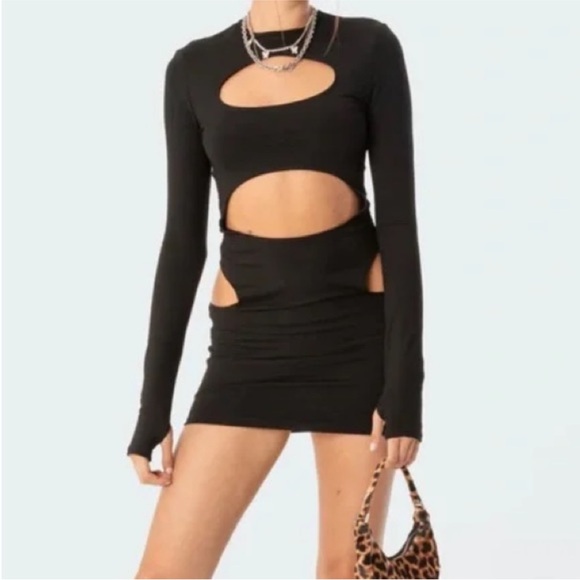 Edikted Dresses Edikted Black Cut Out Mini Dress Small Poshmark